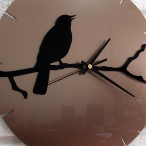 Wall Clock BIRD Modern Clock Large Wall Clock Gift Wall Decor Unique ...