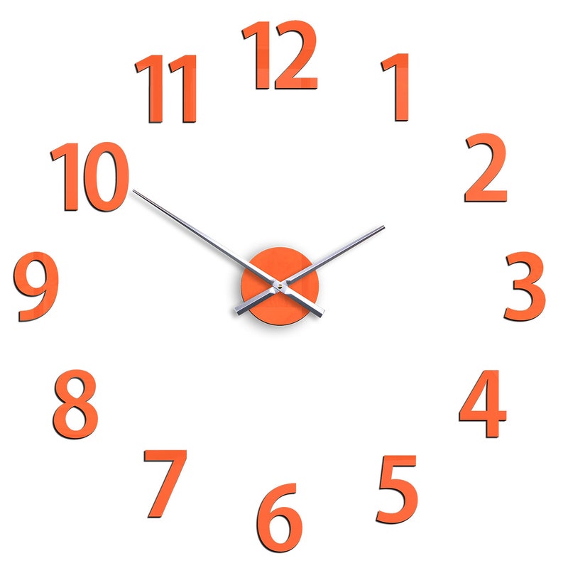 Orange Clock - Etsy