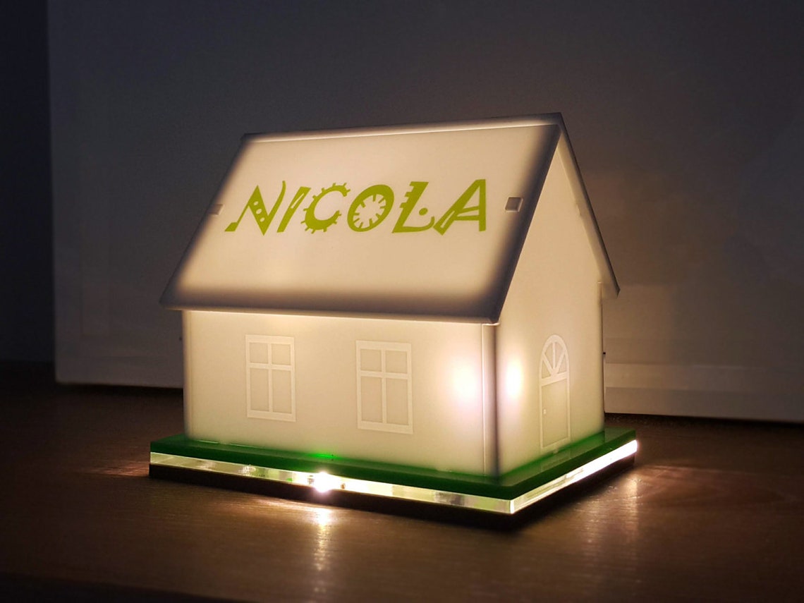 Lighted Acrylic House Minimal Structure in Matte White | Etsy