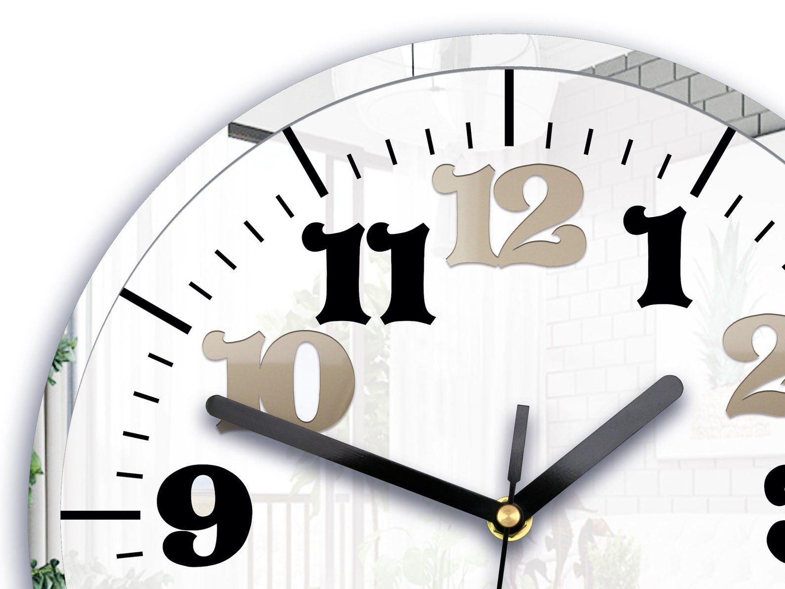 Wall clock Alexis silent white clock with mirror frame and | Etsy