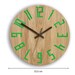 Large Green Wall Clock With Brown Clock Hand Silent Wood Wall - Etsy