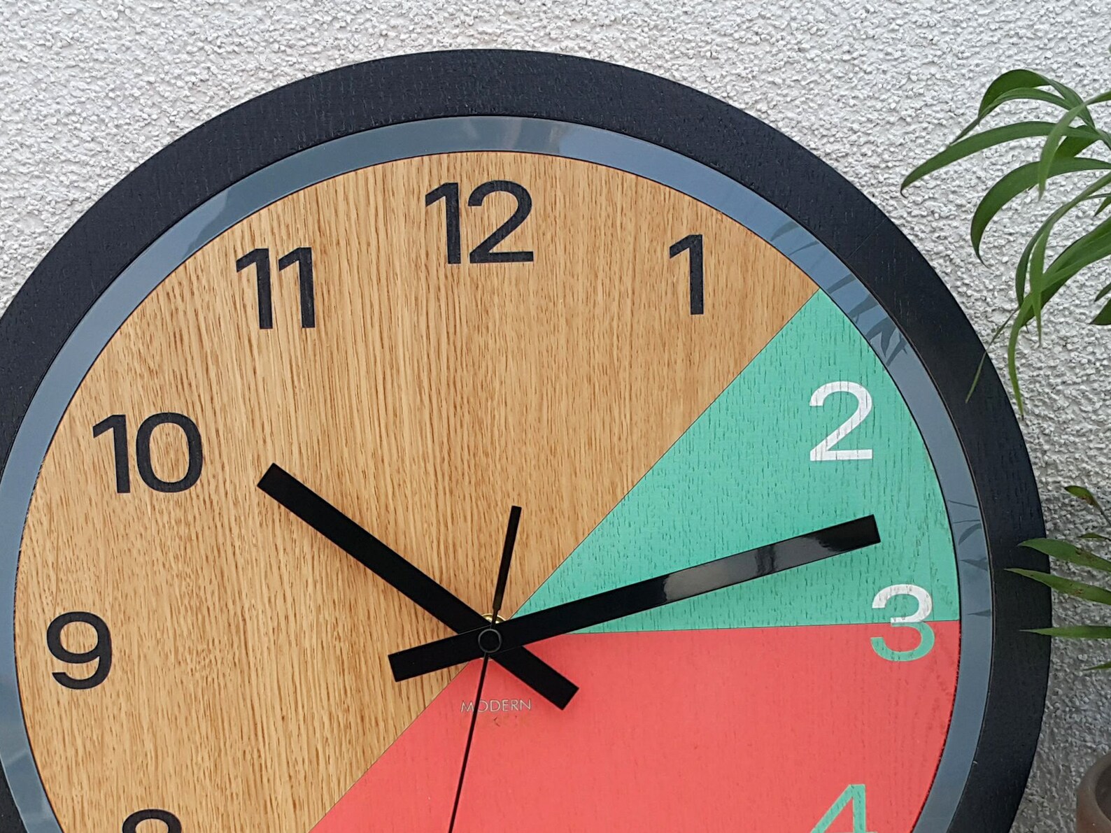 Scandi Wall Clock With Pastel Colors Minimalist Wooden Clock - Etsy