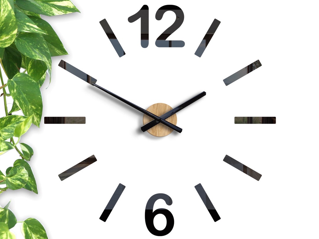 Wood Wall Clock, Large Wall Clock, Forest Clock , Loft Clock, Wall ...