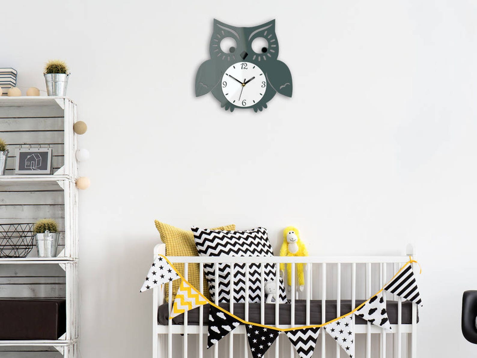 Wall Clock Owl Animal Clock Modern Clock Wall Clock Gift Kids | Etsy