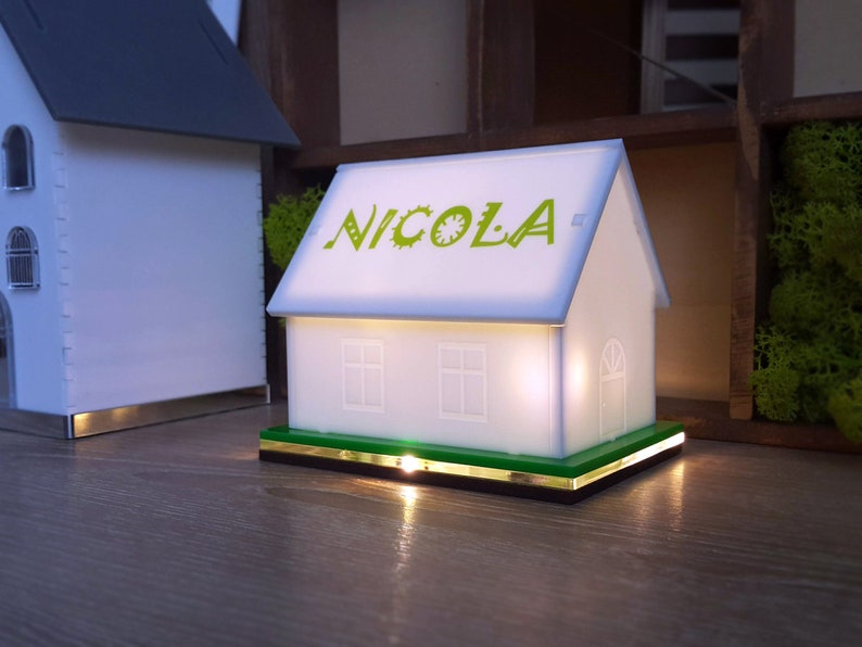 Lighted Acrylic House Minimal Structure in Matte White - Etsy