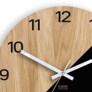 Wall Clock - OAK 13 in - Oksford With Numbers - Wood Clock - Loft Wall ...