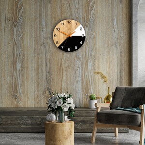 Large Wall Clock, Texas Orange, Geometric Wall Clock , Unique Wall ...