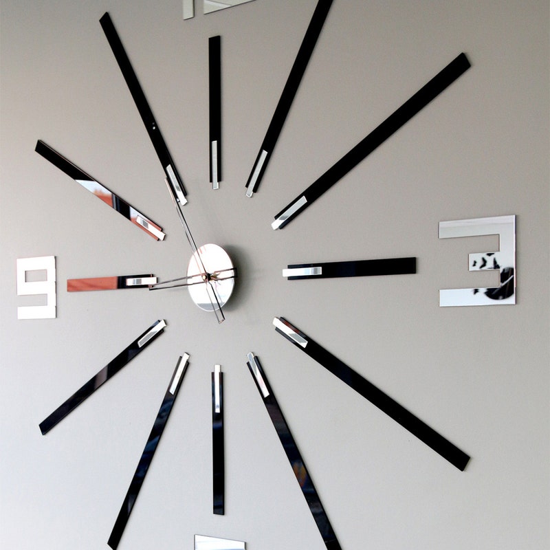 Large Modern Wall Clock - Etsy