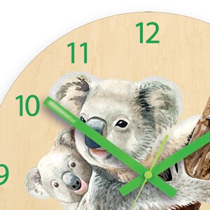 Personalized Clock - Koala, With Name, Dates, Clock With Numbers ...