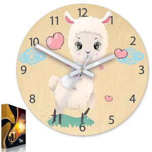 Children Clock Cute Sheep With Rabbit, Kids Clock, Nursery Room,silent ...