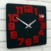 Clock Wall Clock Modern Wall Clock RED Clock Gift Office Wall - Etsy