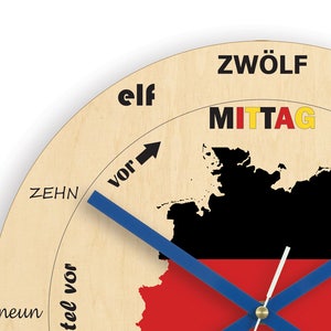 Clock for Learning German, German Map, Wooden Clock, Clock for a Child ...