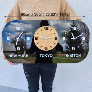 World Time Zone Clock - Modern Hotel Reception Timezone Clocks ...