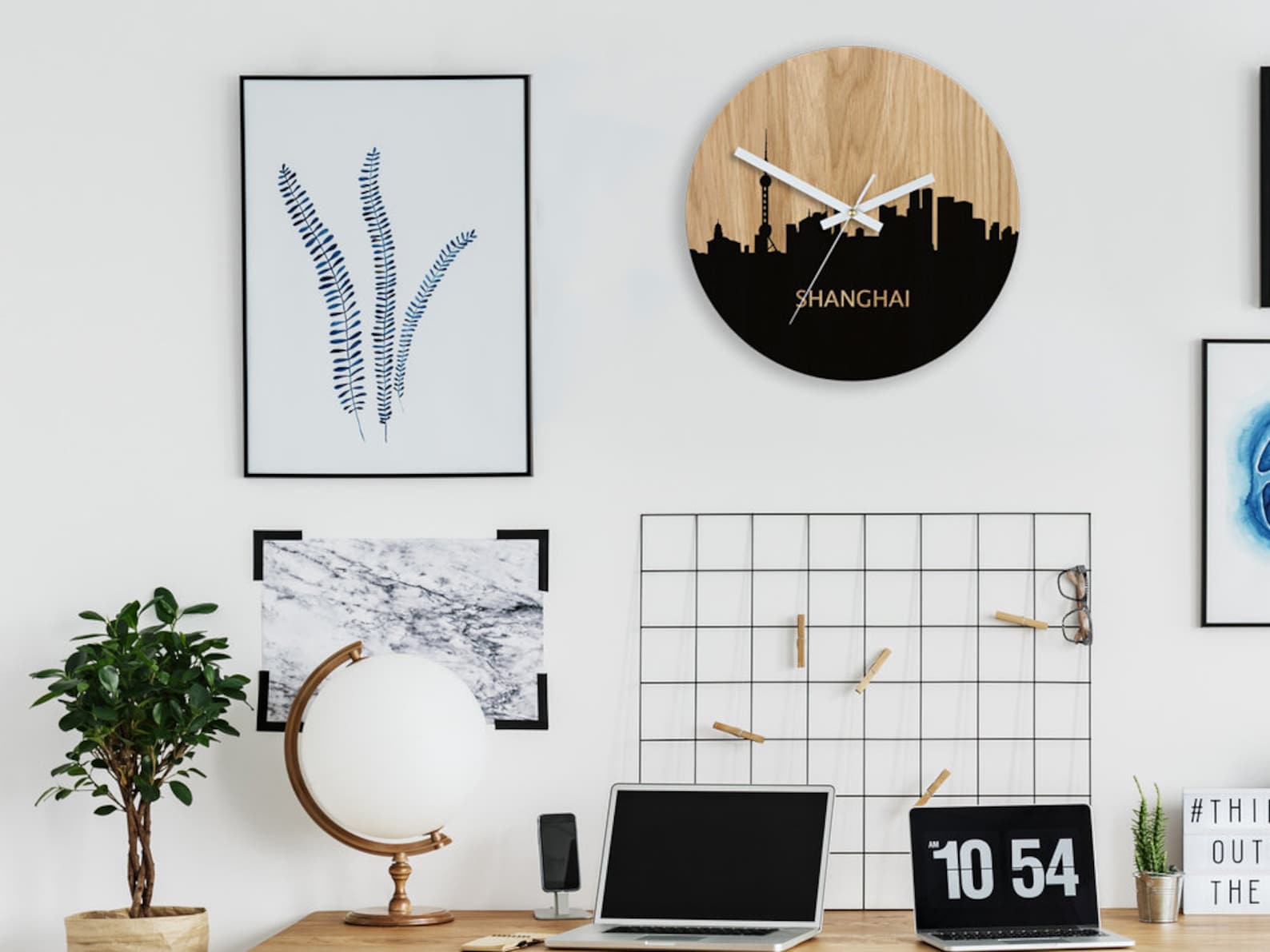 Clock Shanghai China Clock Large Wall Clock Wood Wall Clock - Etsy