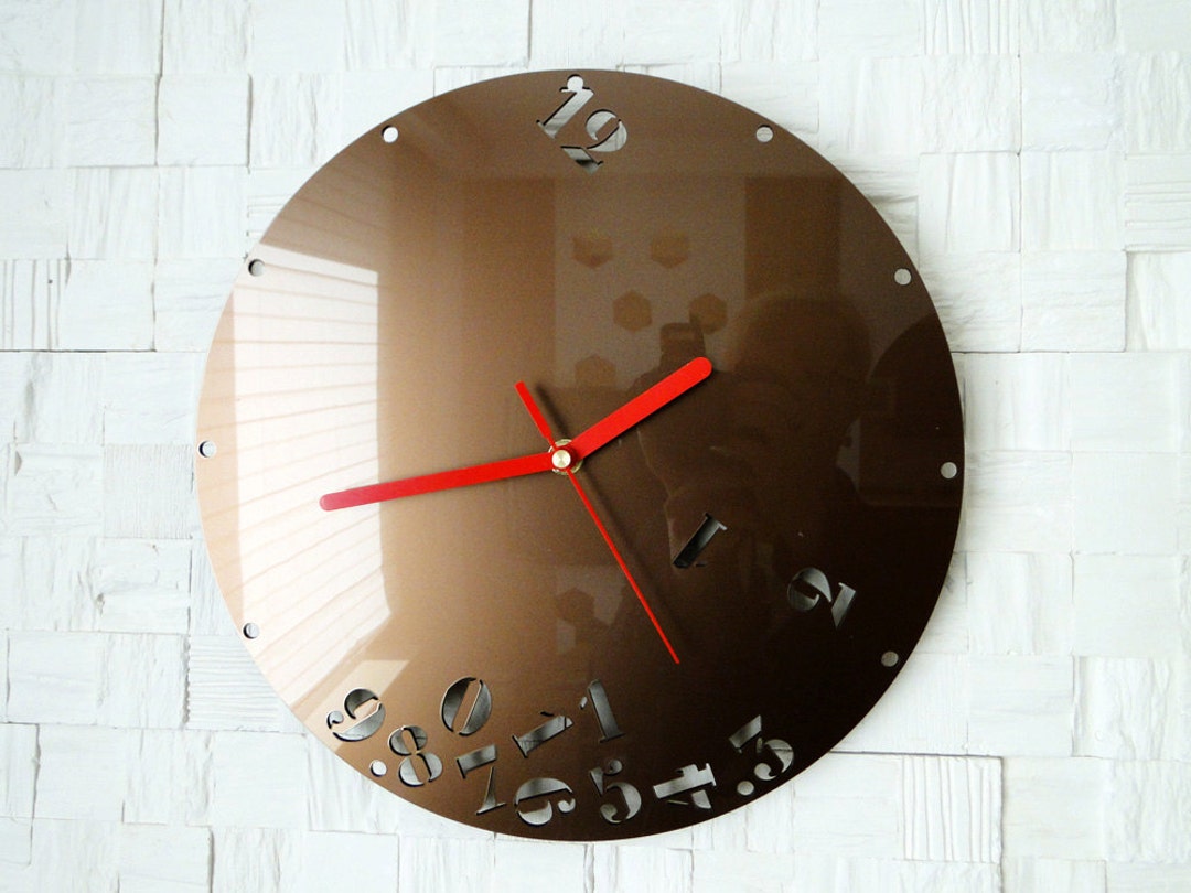 Wall Falling Numbers Modern Clock Large Wall Clock Gift Wall - Etsy