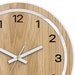 Large Wall Clock, Karl Wood Wall Clock With Black Numbers, Oak Clock 33 ...