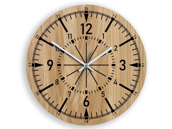 Wood Clock Avatar Pilot Clock Geometric Wall Clock | Etsy