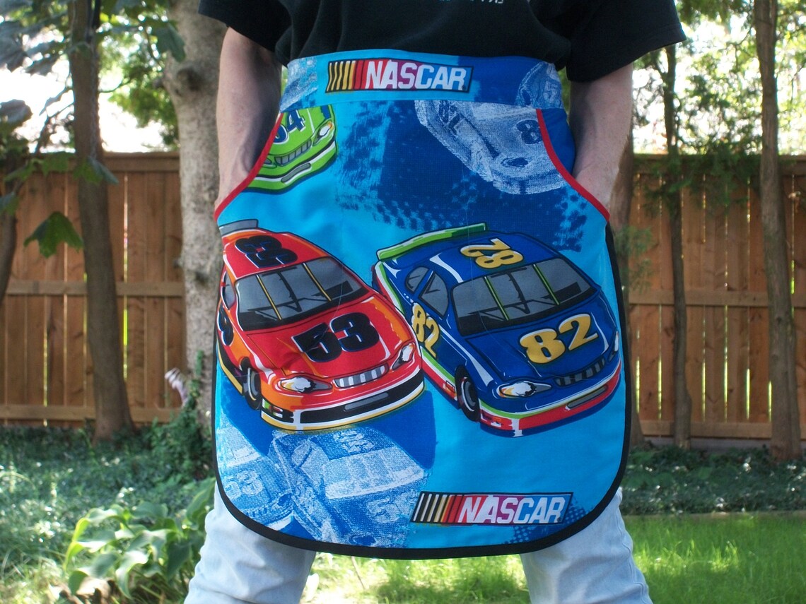 Nascar Apron/nascar Half Apron/nascar Adult Apron/up-cycled - Etsy