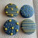12 Royal Blue and Yellow Chocolate Covered Oreo Cookies - Etsy