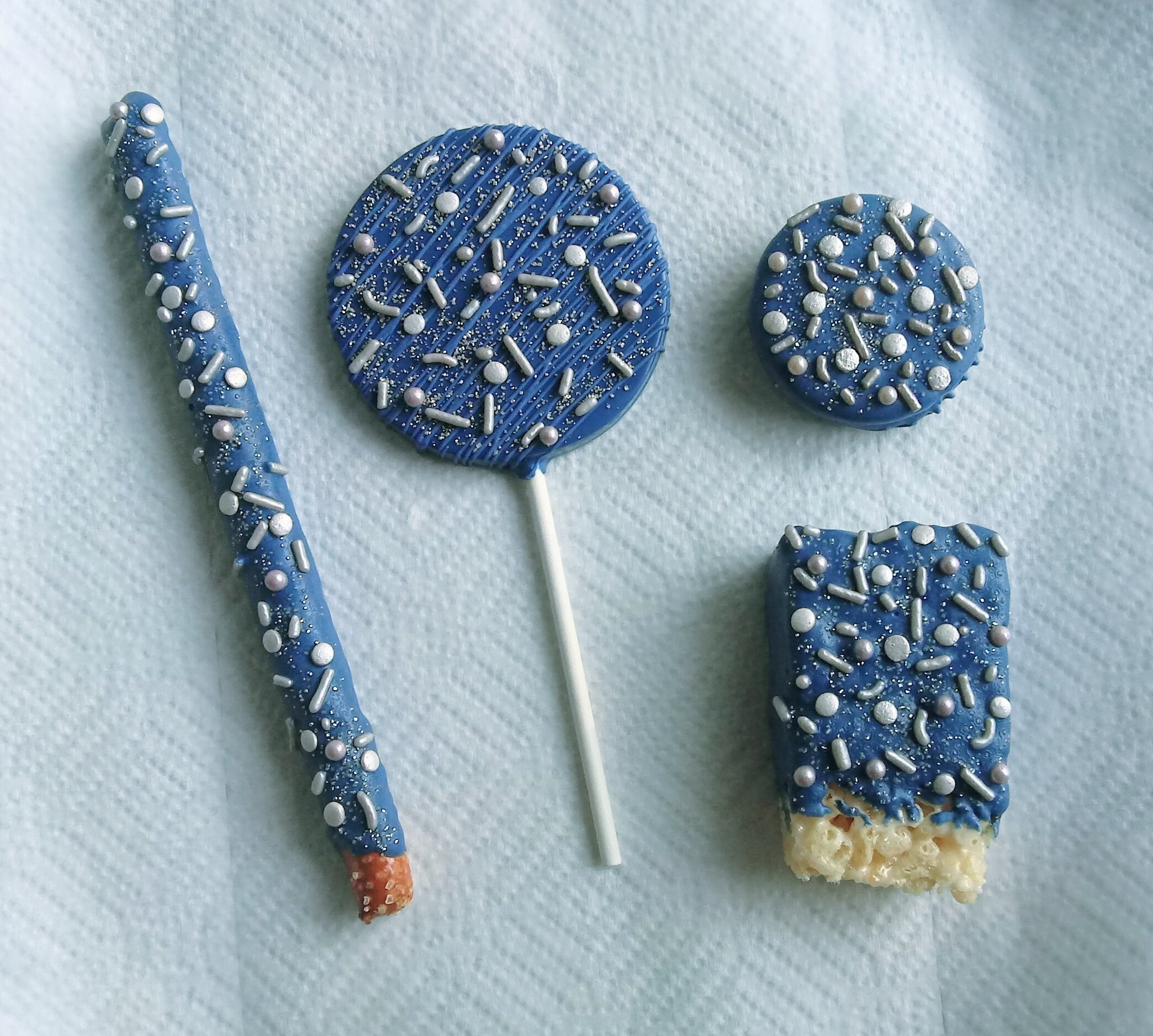 Royal Blue and Silver Chocolate Party Pack Cookies - Etsy
