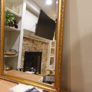 Large Vintage Gold Mirror, Gold Frame Mirror, Vintage, Antique, Wedding ...