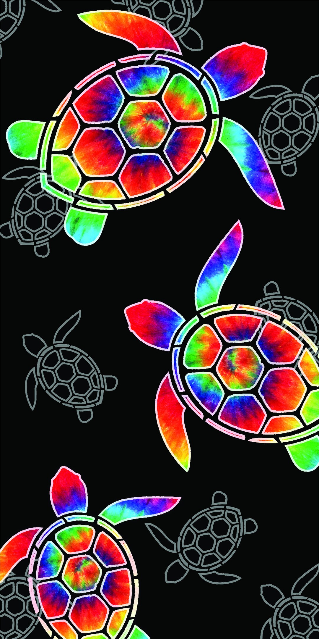 Tie Dye Turtle Beach Towel - Etsy
