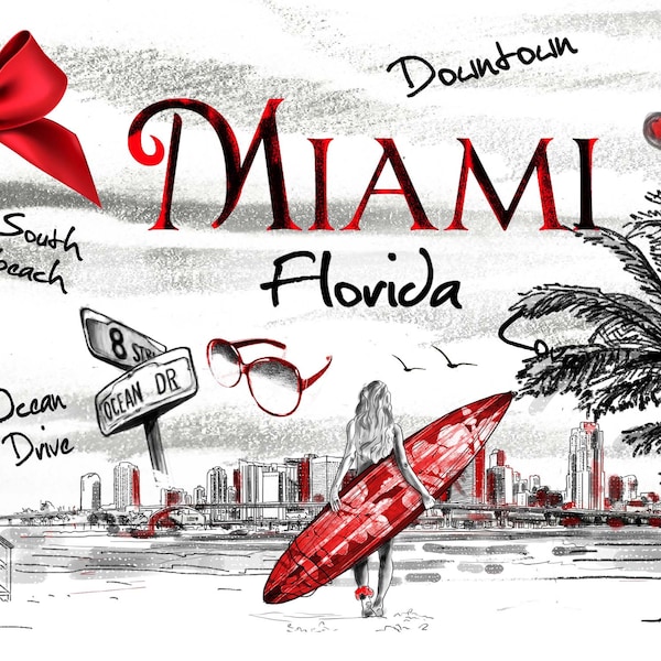 Miami Beach Towel - Etsy