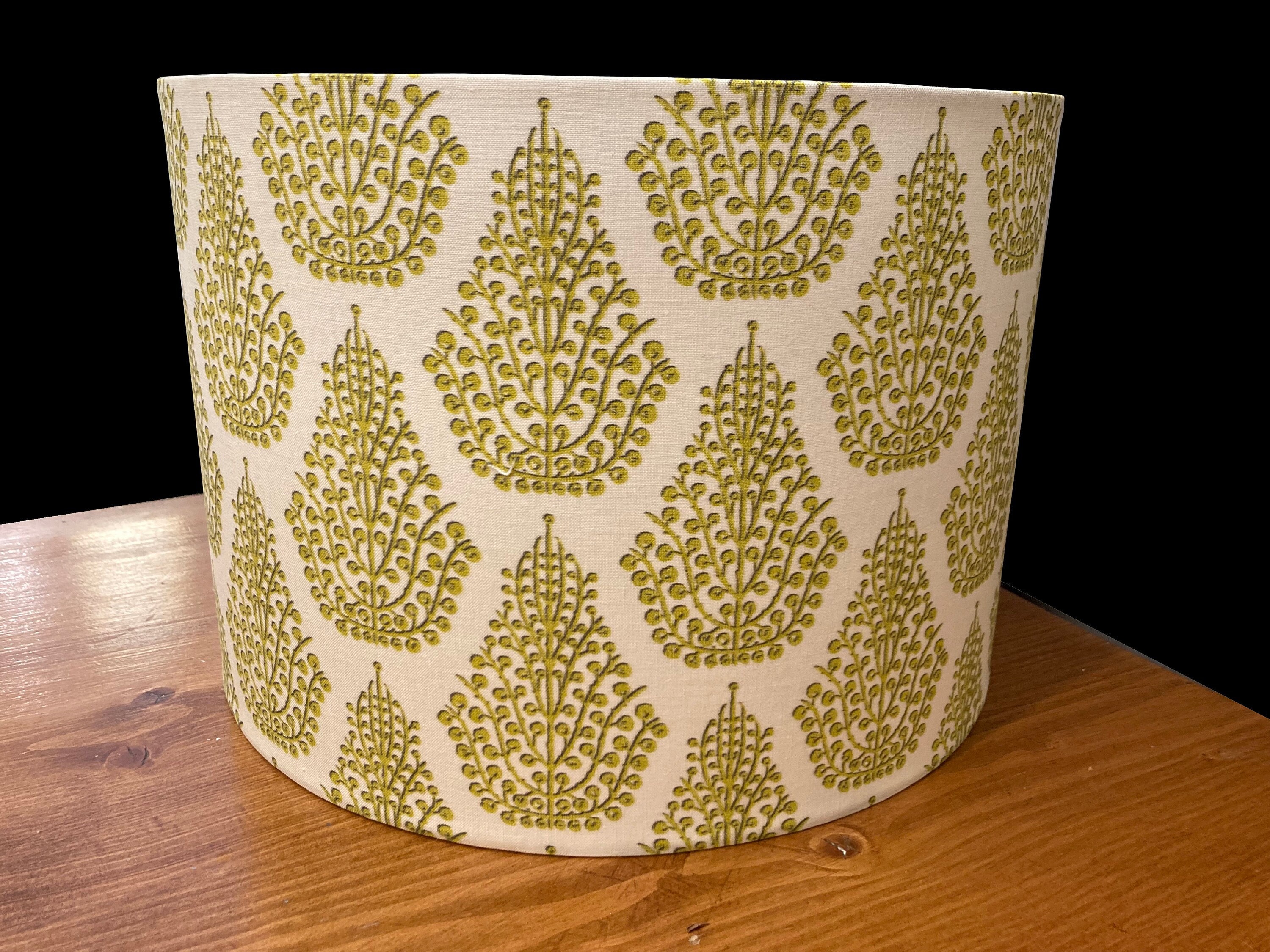 Scandinavian Custom Lampshade Lamp Shade, Scandi, Chartreuse Trees ...