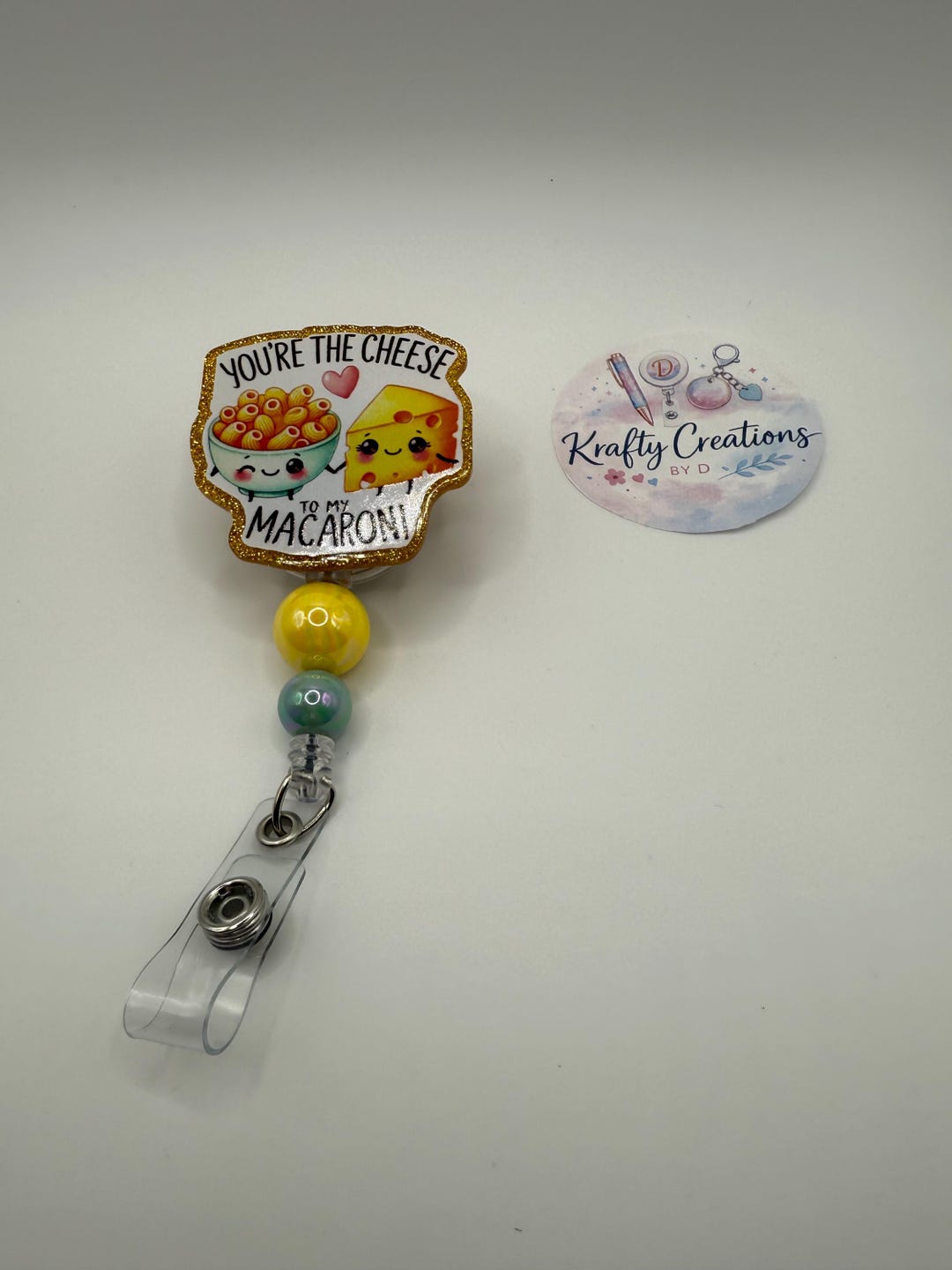 You’re the Cheese to My Macaroni Badge Reel | Cute Food Badge Reel ...