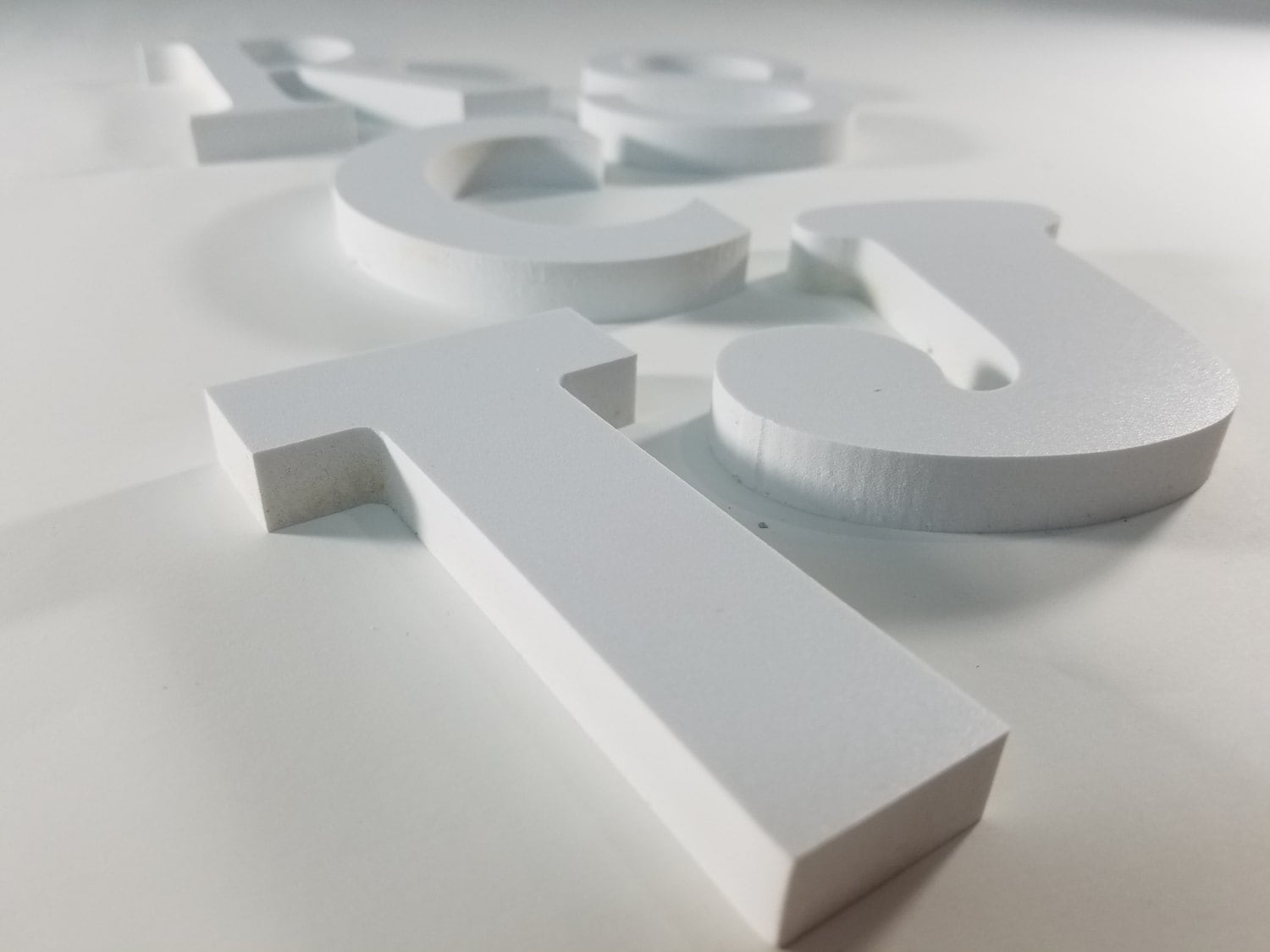 1/2" Thick White PVC Letters - Etsy