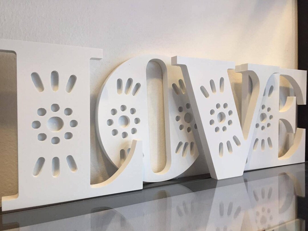 Custom White PVC Letters Free Standing Wedding Room Wall Home Decor 5 ...