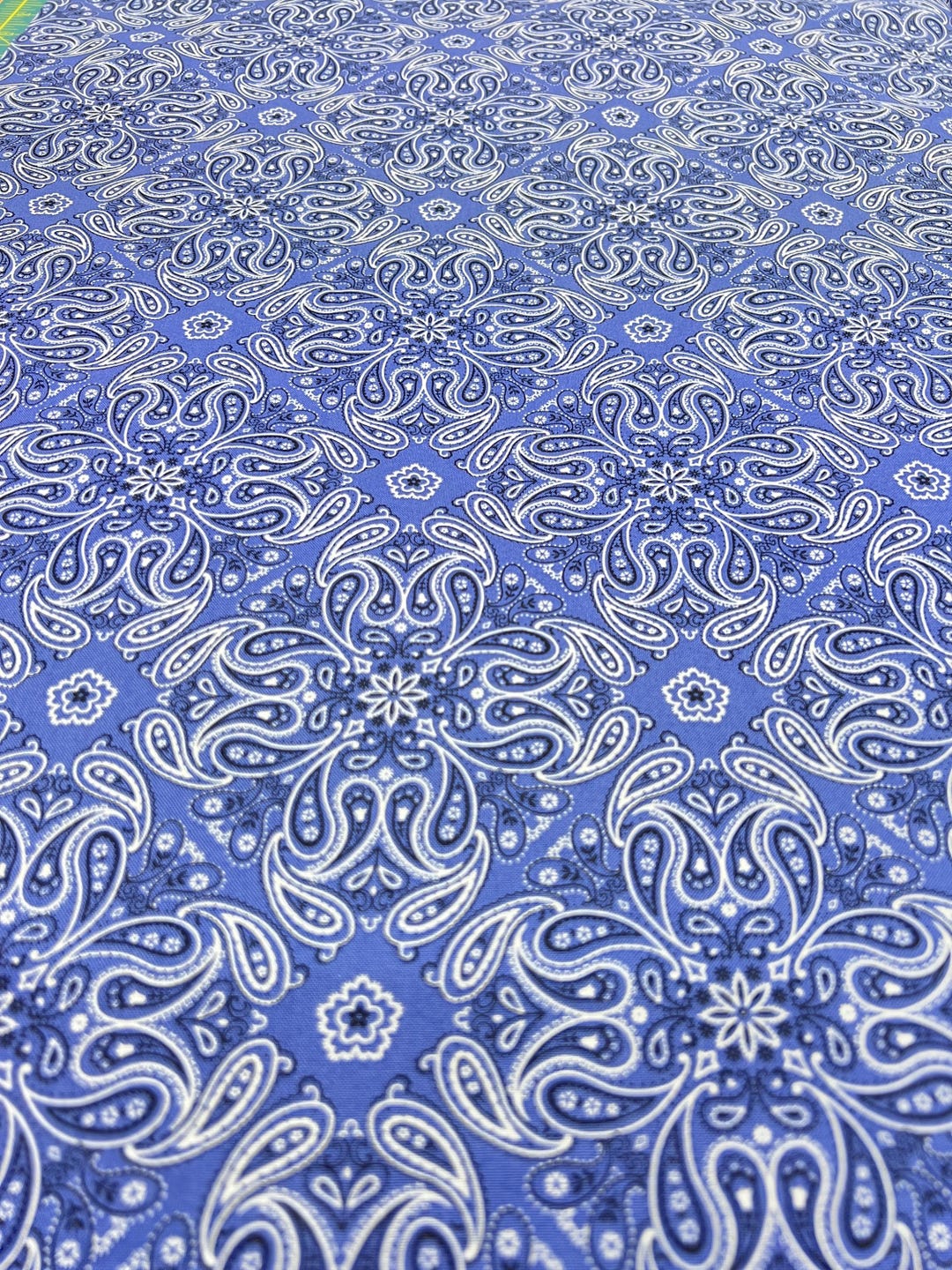 Blue Bandana Paisley Fabric - Happy Trails by Windham Fabrics Cotton ...