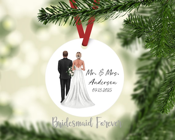 Mr and Mrs Ornament First Married Christmas Ornament Wedding Ornament Wedding Anniversary Gift Under 20 Wedding Gift Christmas Etsy UK