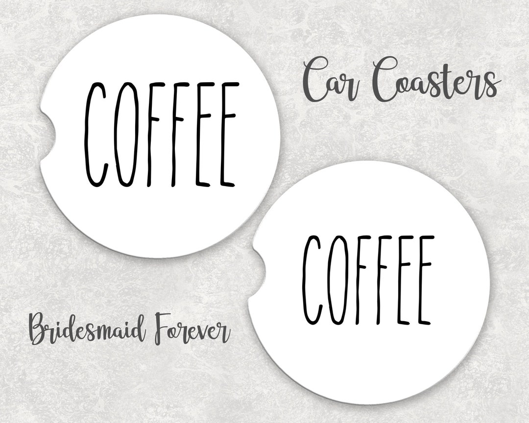 Car Coasters Coffee Lover Coaster Farmhouse Coffee Lover - Etsy