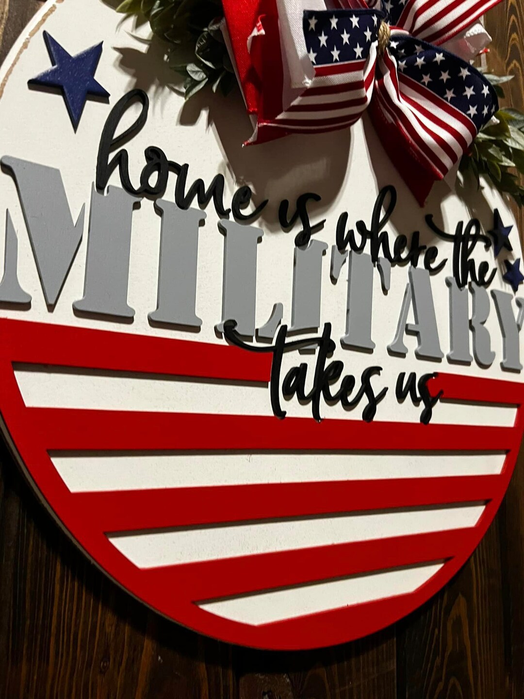 Military Front Door Decor, Home is Where the Military Takes Us Door ...