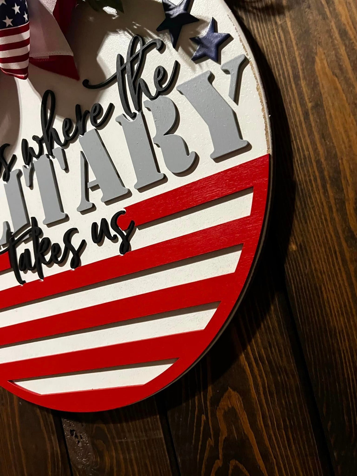 Military Front Door Decor, Home is Where the Military Takes Us Door ...