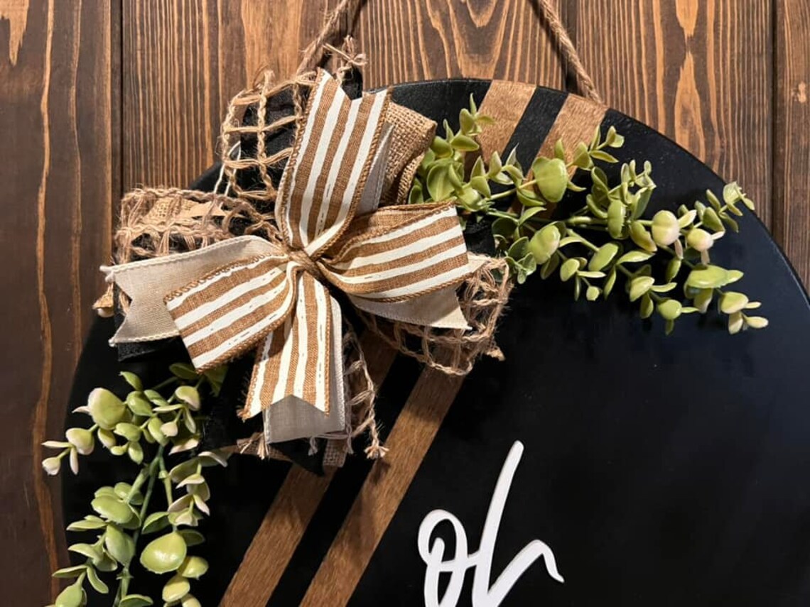 Oh Hey Front Door Wooden Round Sign Farmhouse Door Decor - Etsy