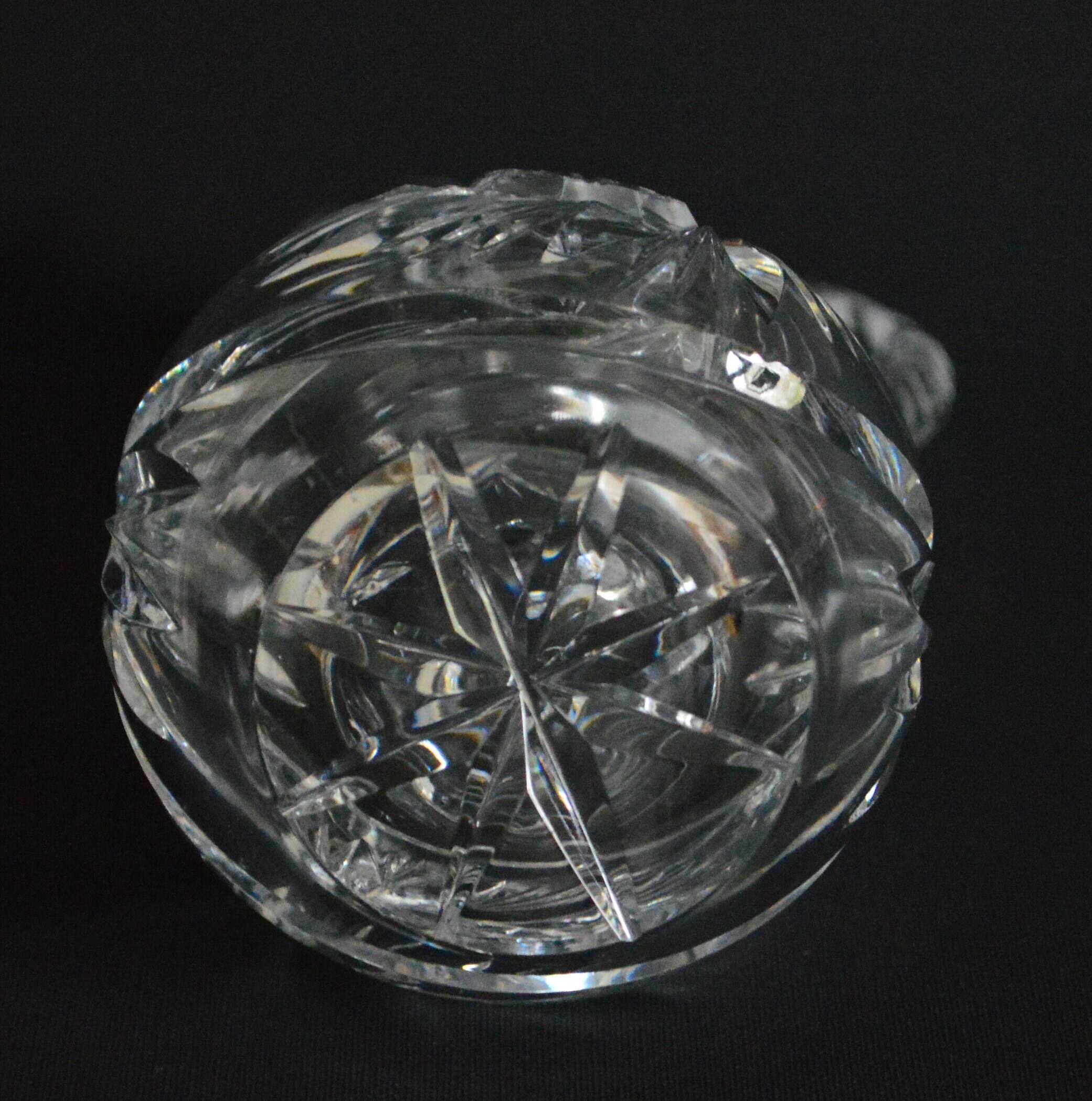 Clear Cut Glass Carafe Heavy Glass Decanter Original Vintage - Etsy