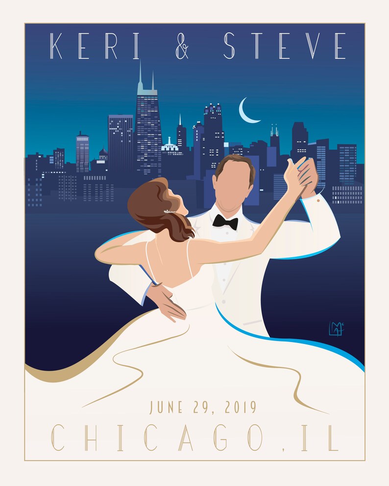 Wedding Dance Poster Customized Couple Custom City Venue - Etsy