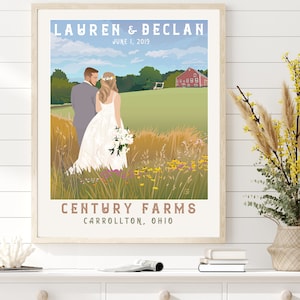 Personalized Farm Wedding Poster, Rustic Wedding, Wedding Portrait ...