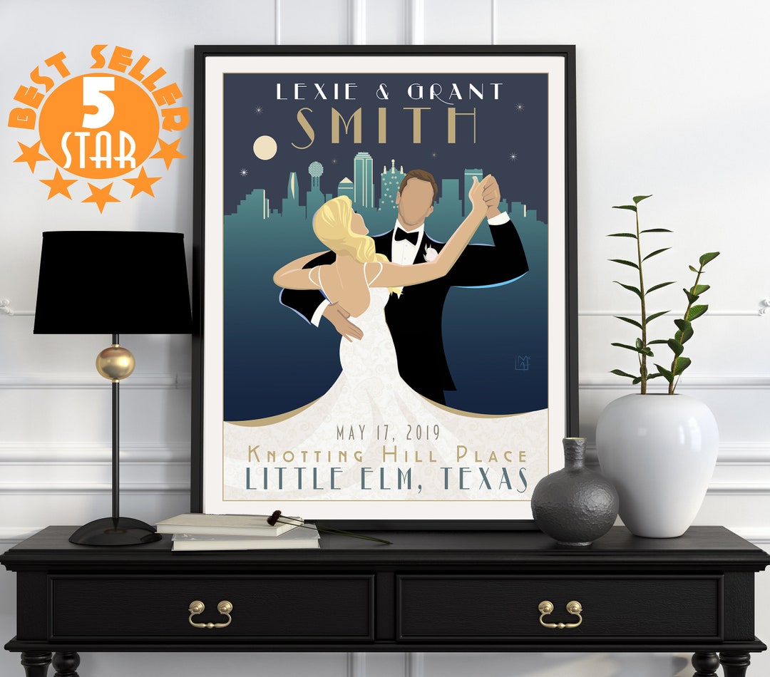 Wedding Dance Poster Customized Couple Custom City Venue - Etsy