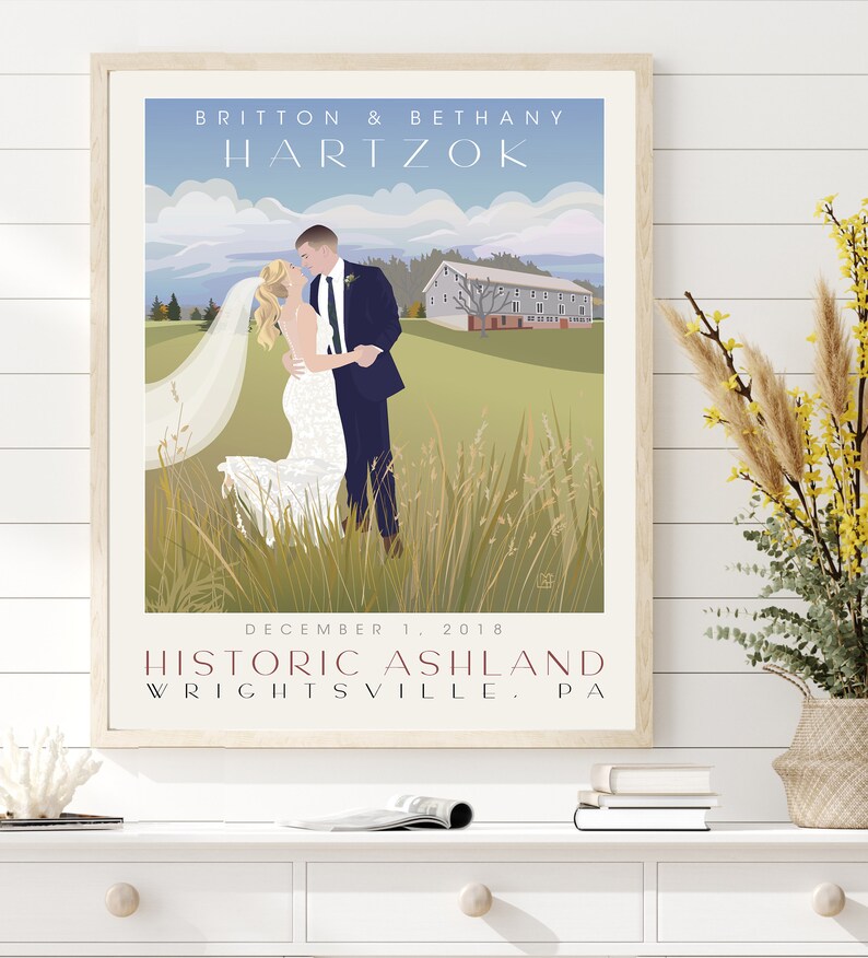 Personalized Farm Wedding Poster Rustic Wedding Wedding - Etsy