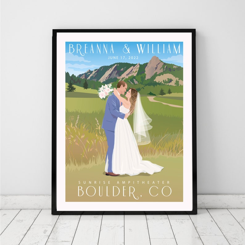 Mountain Wedding Poster Personalized Rustic Wedding Custom - Etsy