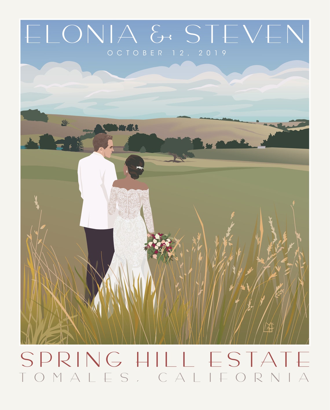 Personalized Farm Wedding Poster Rustic Wedding custom bride | Etsy
