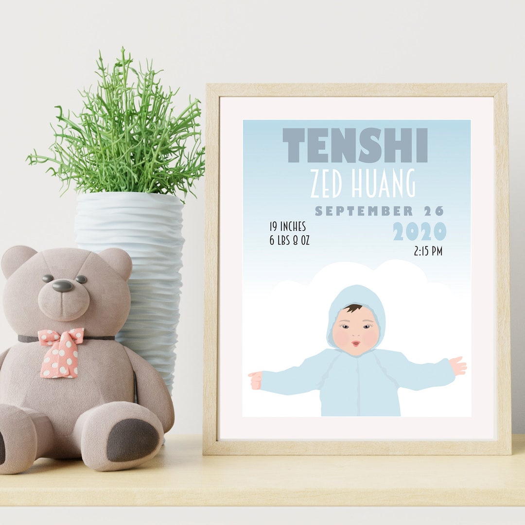 Personalized Baby Stats Giclee Print: Newborn Gift Wall Art - Etsy