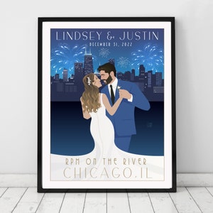 Wedding Dance Poster, Customized Couple, Custom City Venue ...