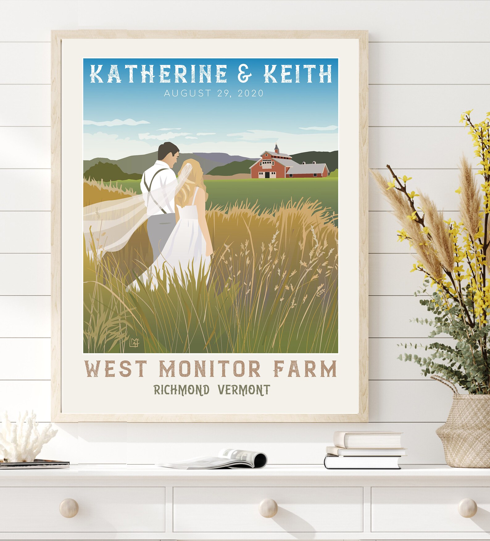 Personalized Farm Wedding Poster Rustic Wedding Wedding - Etsy