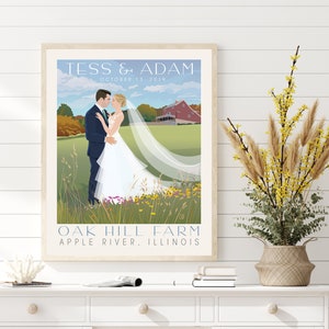 Personalized Farm Wedding Poster, Rustic Wedding, Wedding Portrait ...
