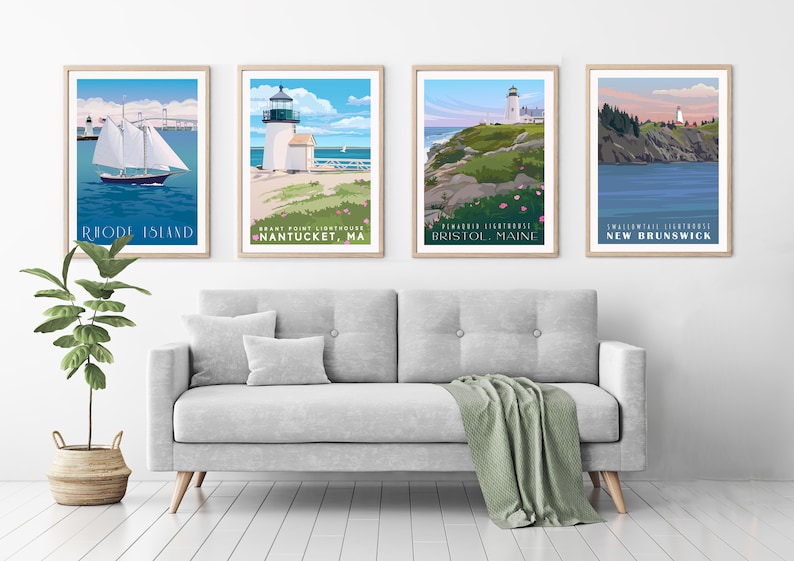 Brant Lighthouse, Nantucket Island Art Print: Massachusetts Giclee ...