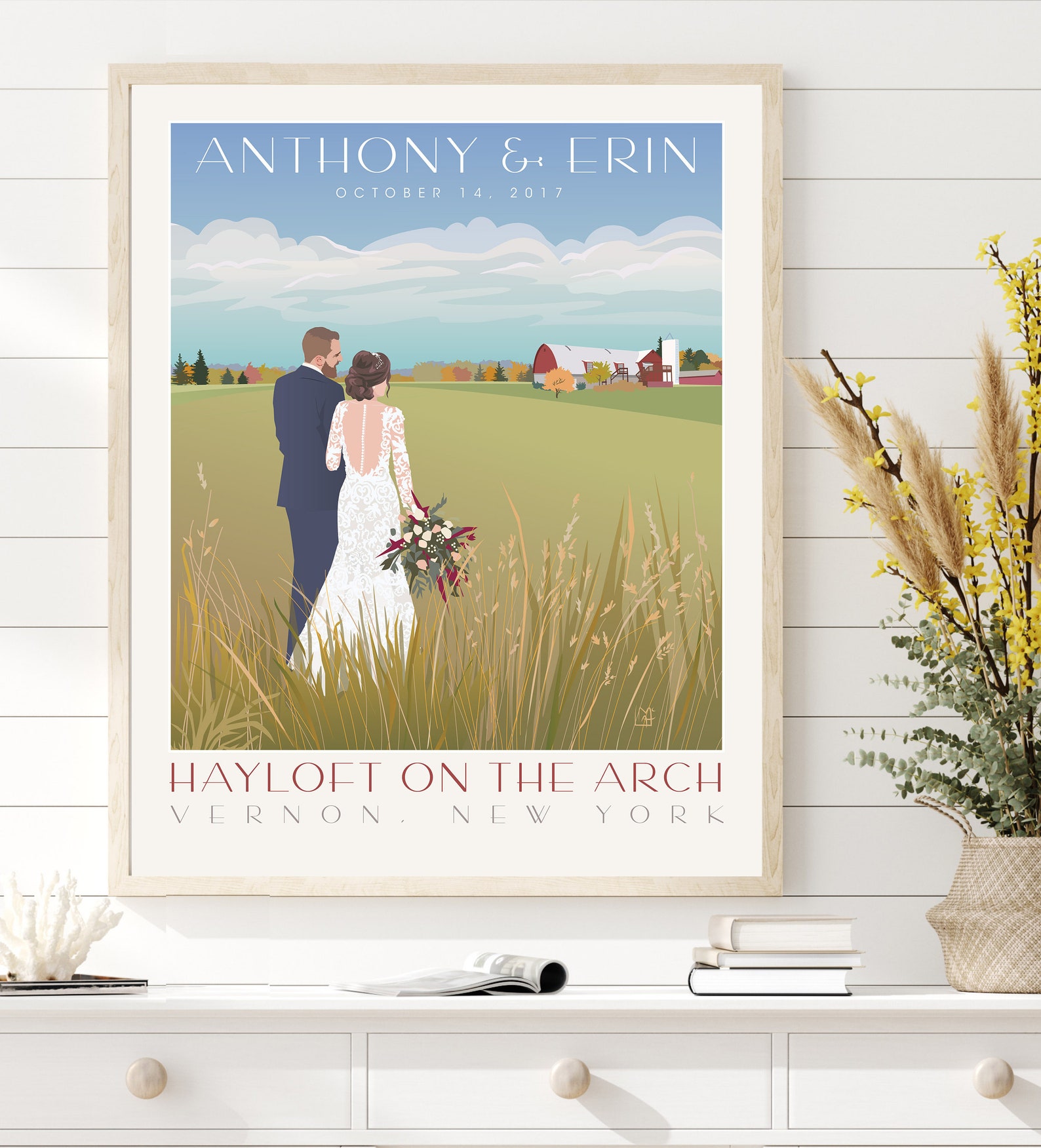 Personalized Farm Wedding Poster Rustic Wedding Wedding - Etsy